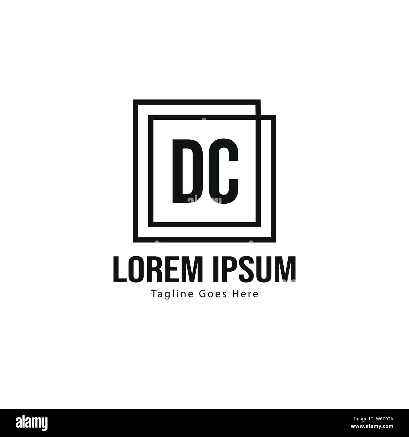 DC Letter Logo Design. Creative Modern DC Letters Icon Illustration ...