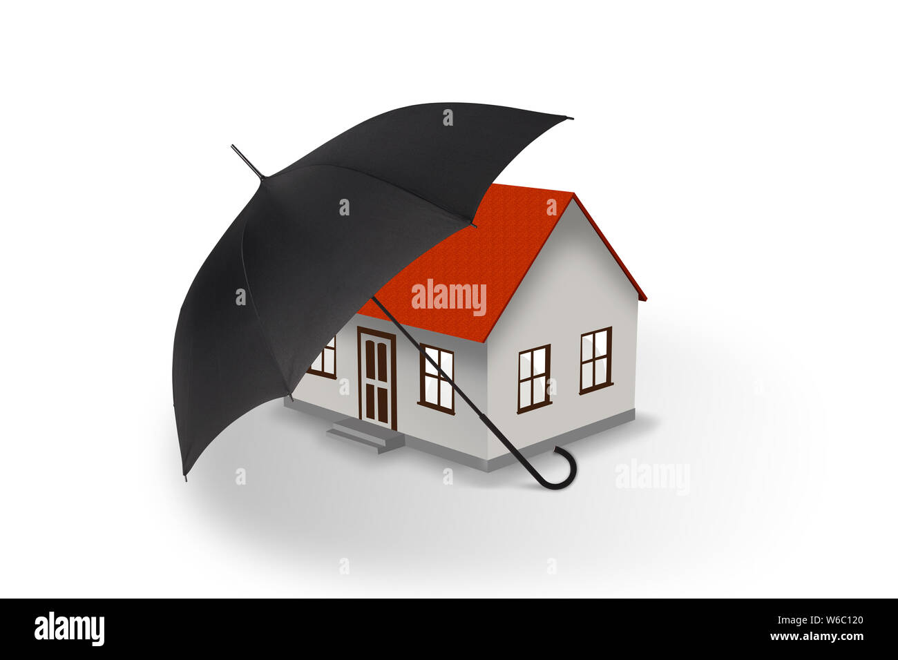 House covered by an umbrella Stock Photo - Alamy