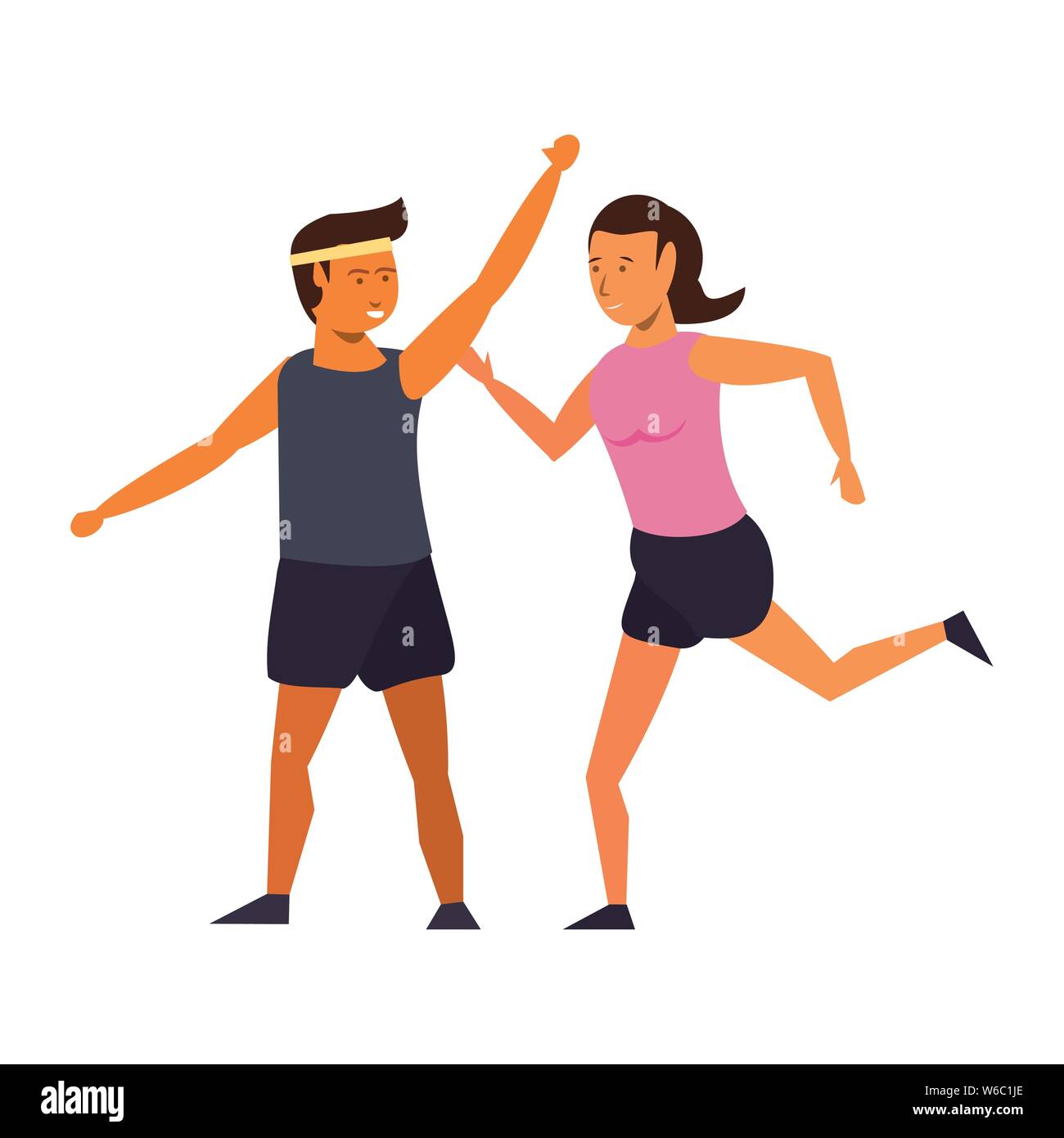 fitness sport exercise lifestyle cartoon Stock Vector Image & Art - Alamy