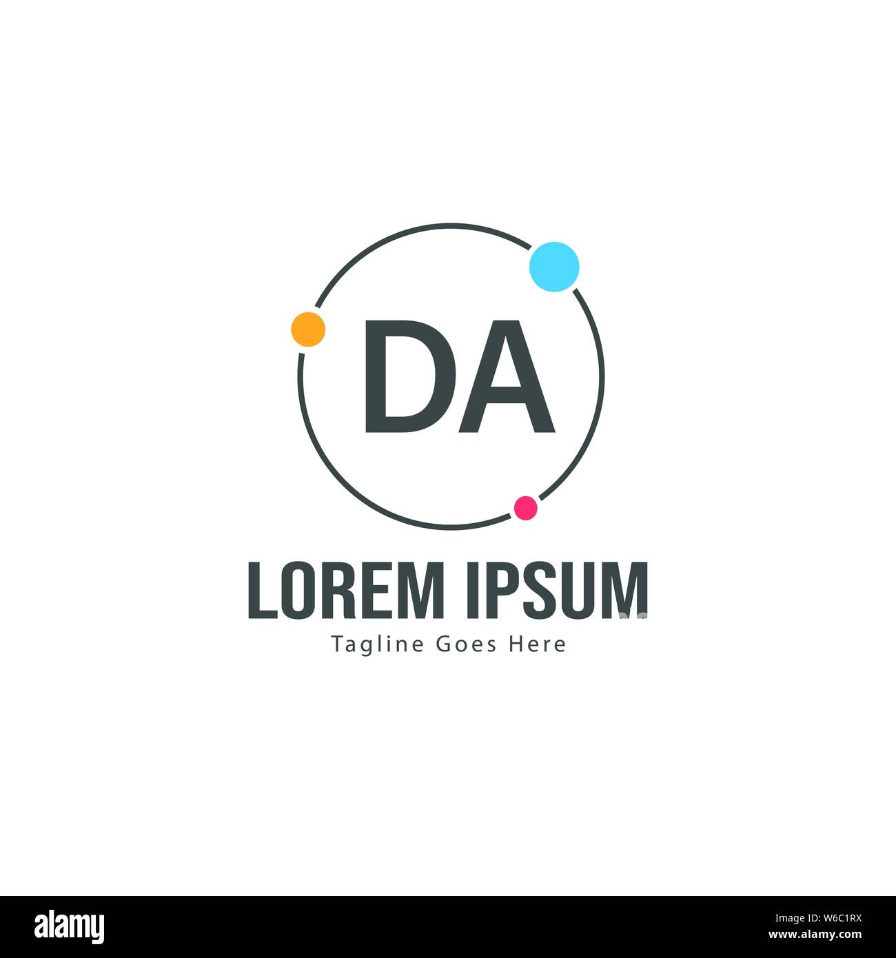 DA Letter Logo Design. Creative Modern DA Letters Icon Illustration ...