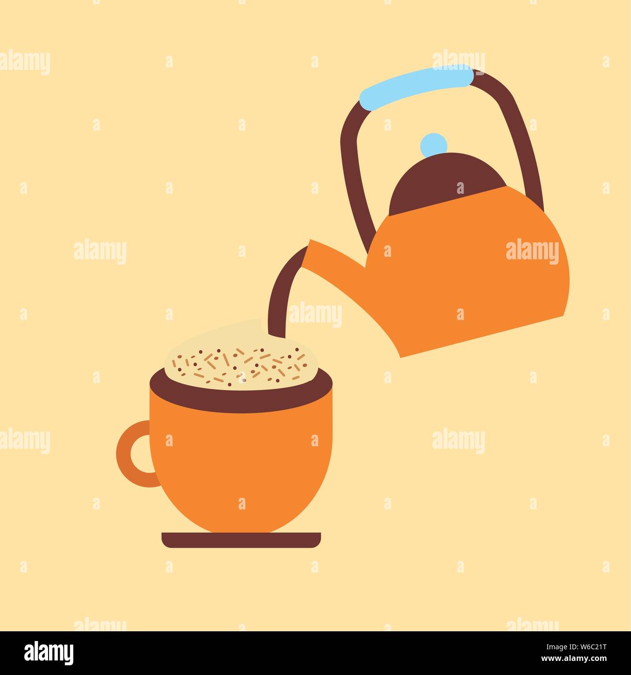 Coffee cup and kettle vector design Stock Vector Image & Art - Alamy
