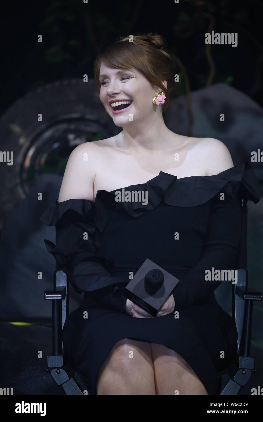American actress Bryce Dallas Howard attends a press conference for new ...