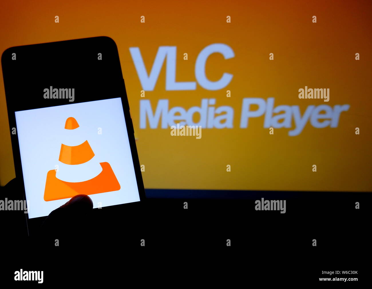 In this photo illustration the popular Media player application VLC ...