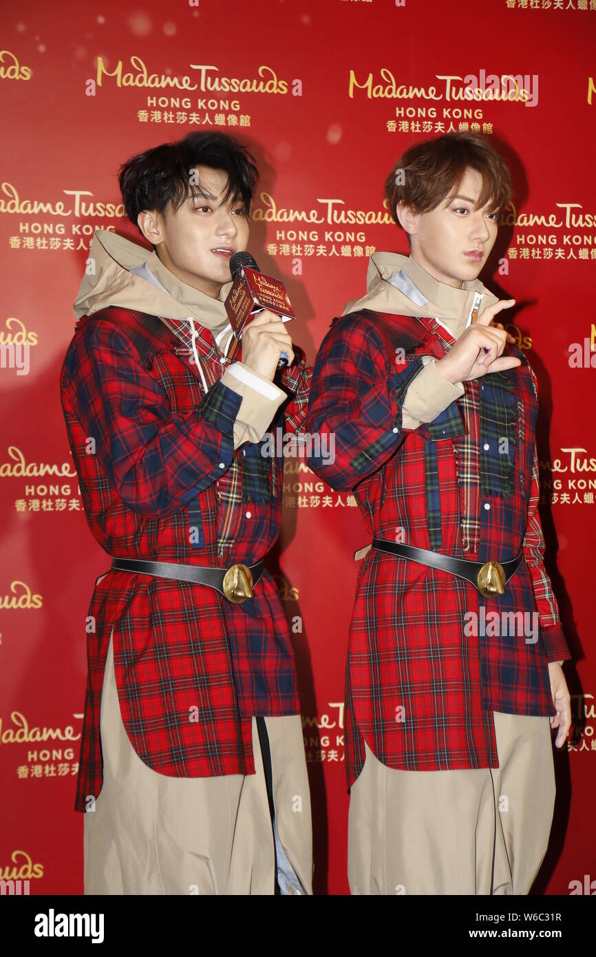 Chinese singer Huang Zitao, better known as Z.Tao, left, poses with a ...