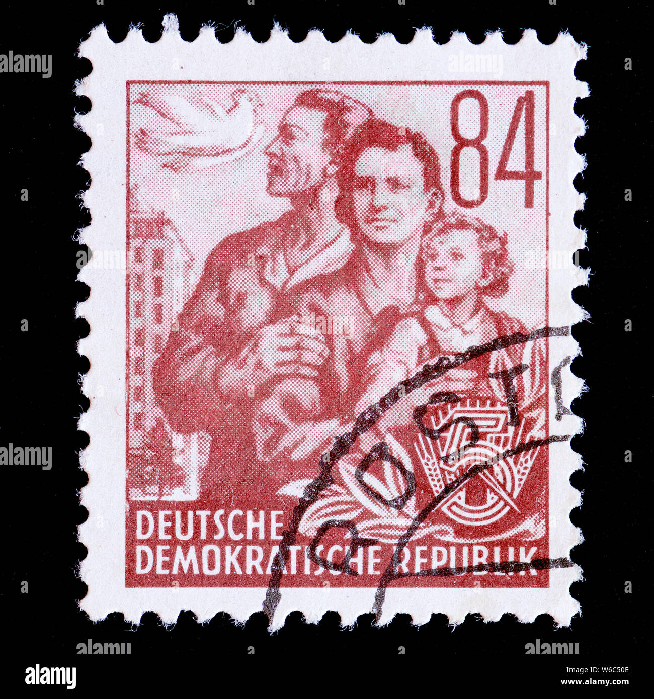 East Germany postage stamp - Family Stock Photo - Alamy