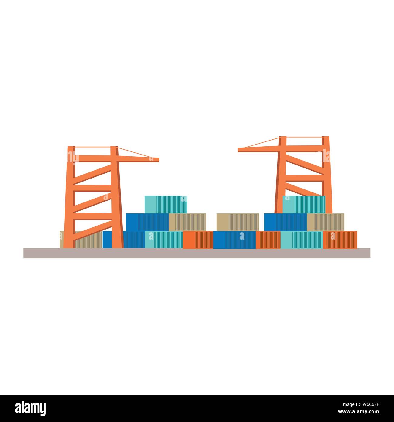 shipping logistic delivery cargo cartoon Stock Vector Image & Art - Alamy