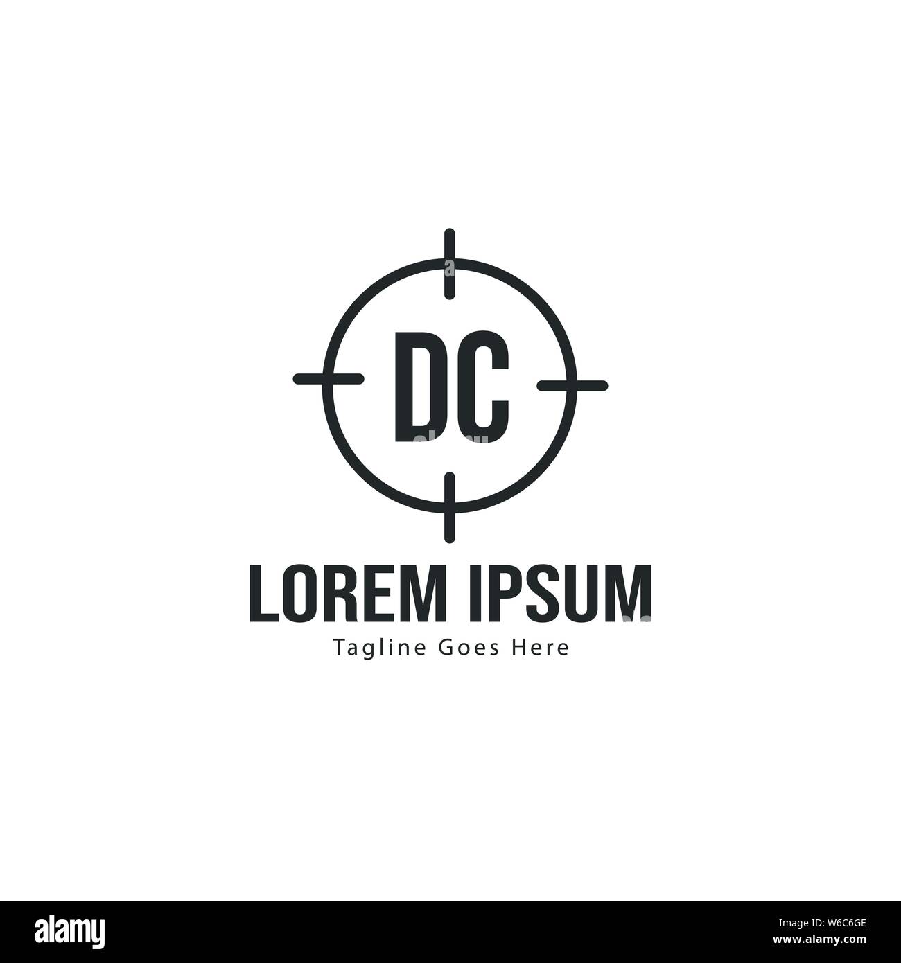 DC Letter Logo Design. Creative Modern DC Letters Icon Illustration ...