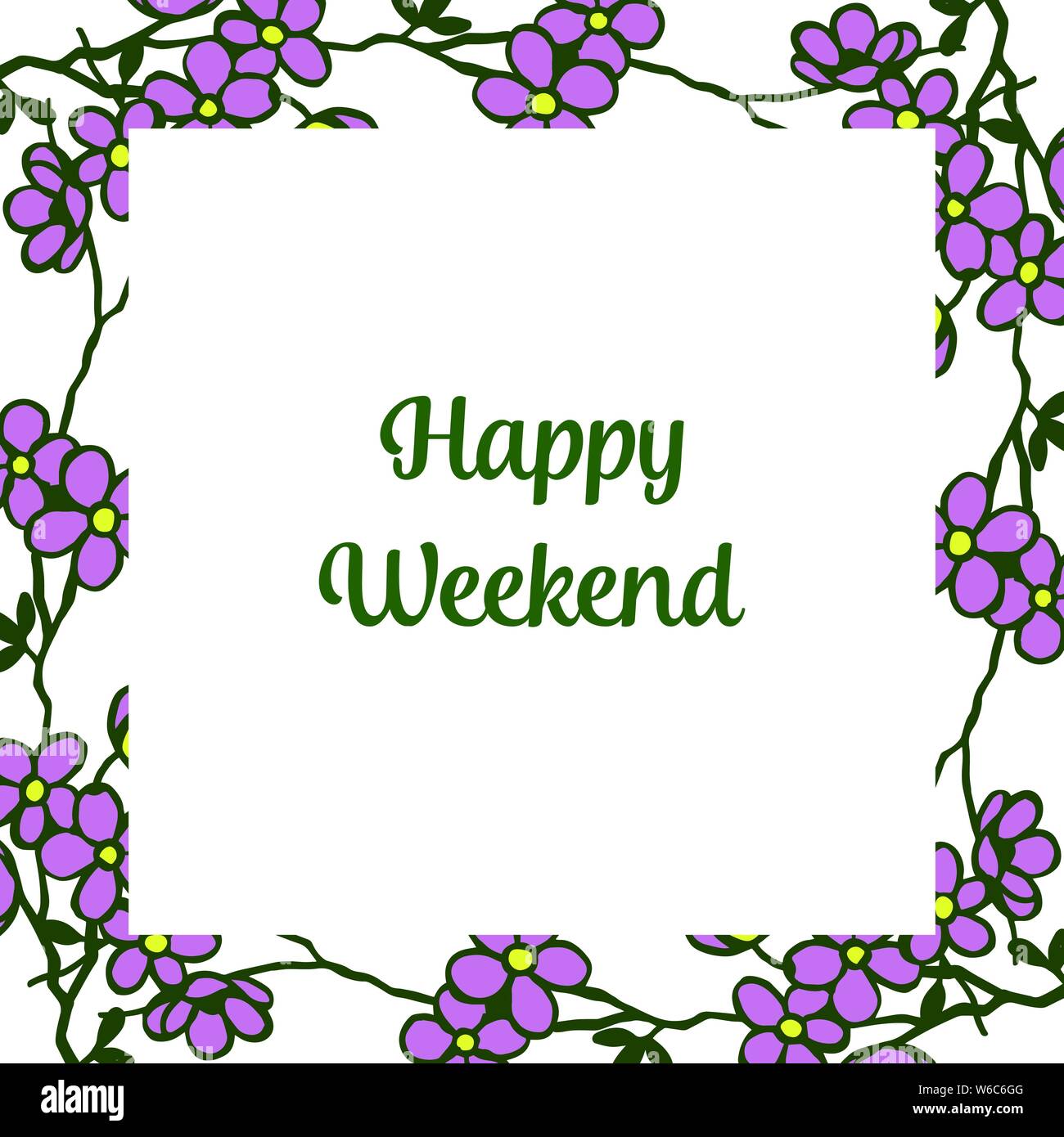 Letter happy weekend isolated on white background for your design ...