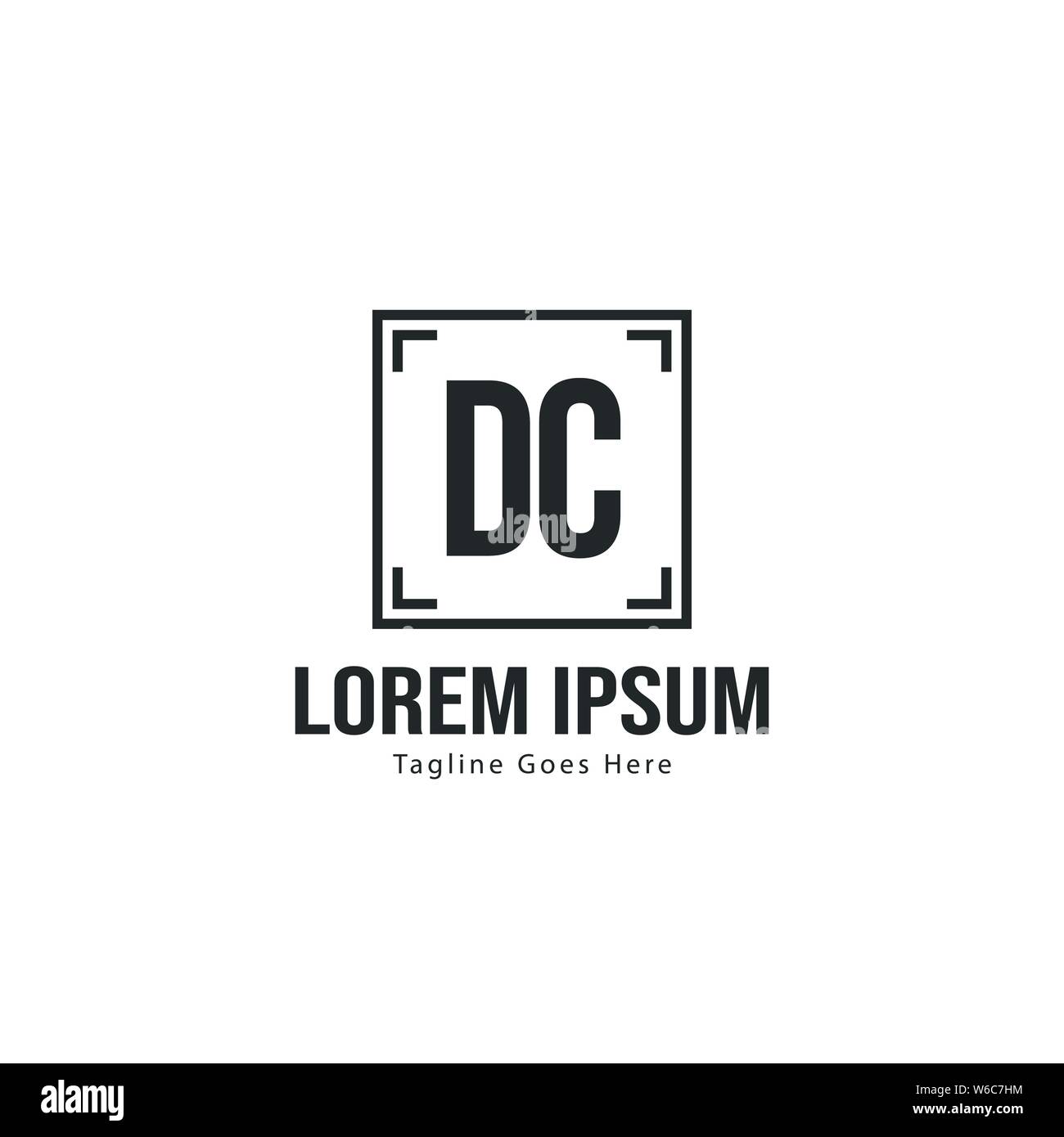 DC Letter Logo Design. Creative Modern DC Letters Icon Illustration ...