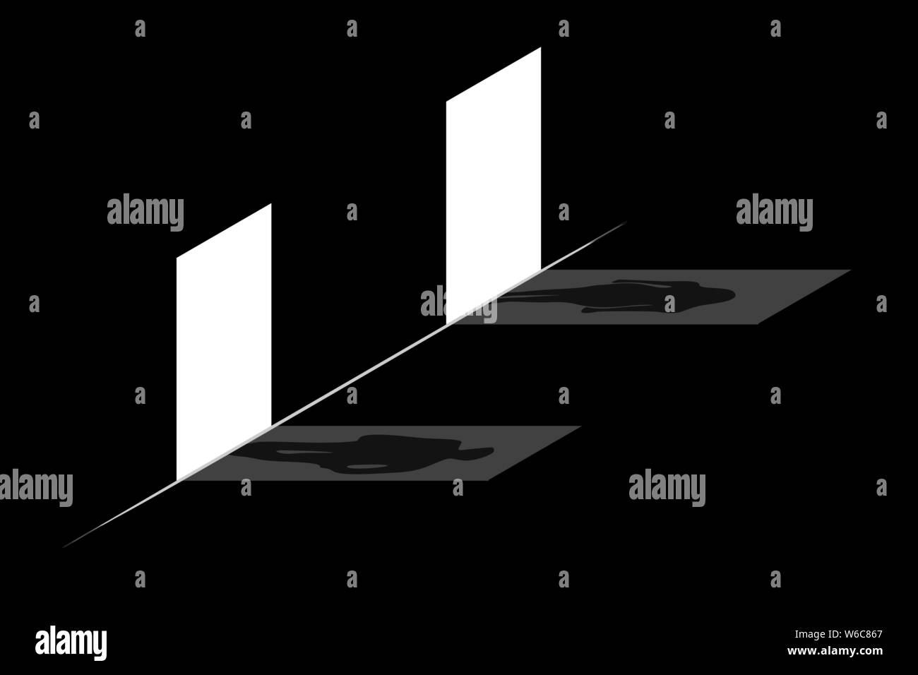 Shadow man opening door dark Stock Vector Images - Alamy
