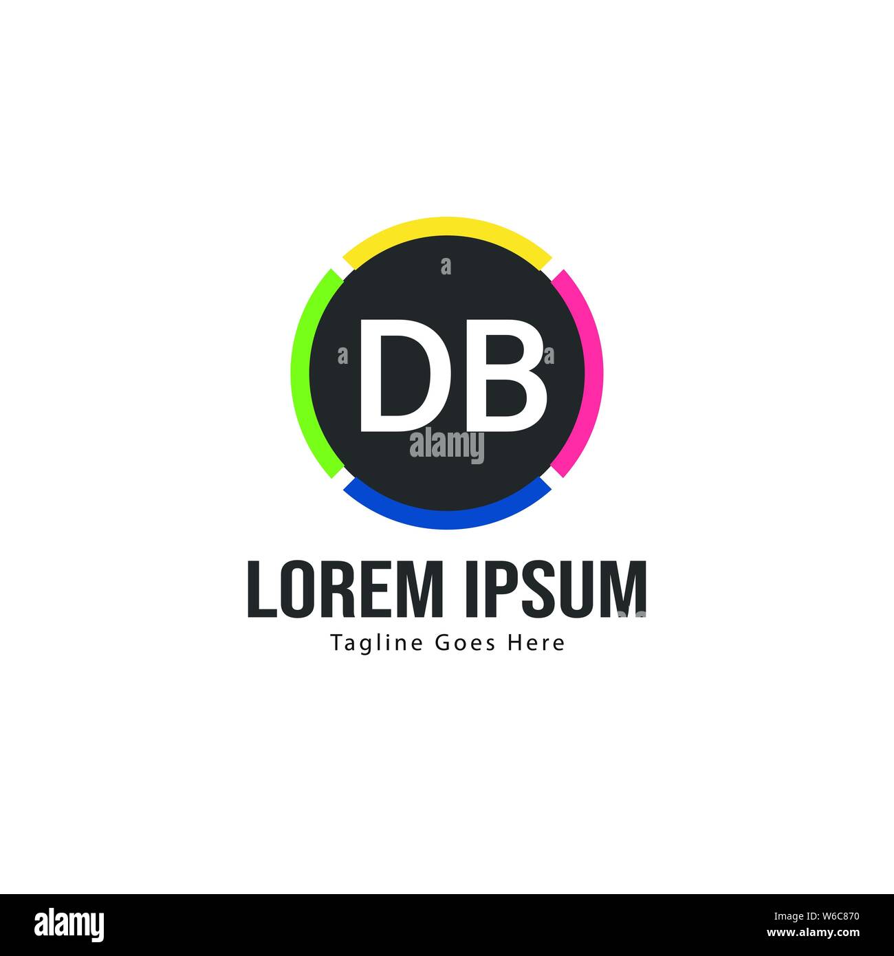 DB Letter Logo Design. Creative Modern DB Letters Icon Illustration ...