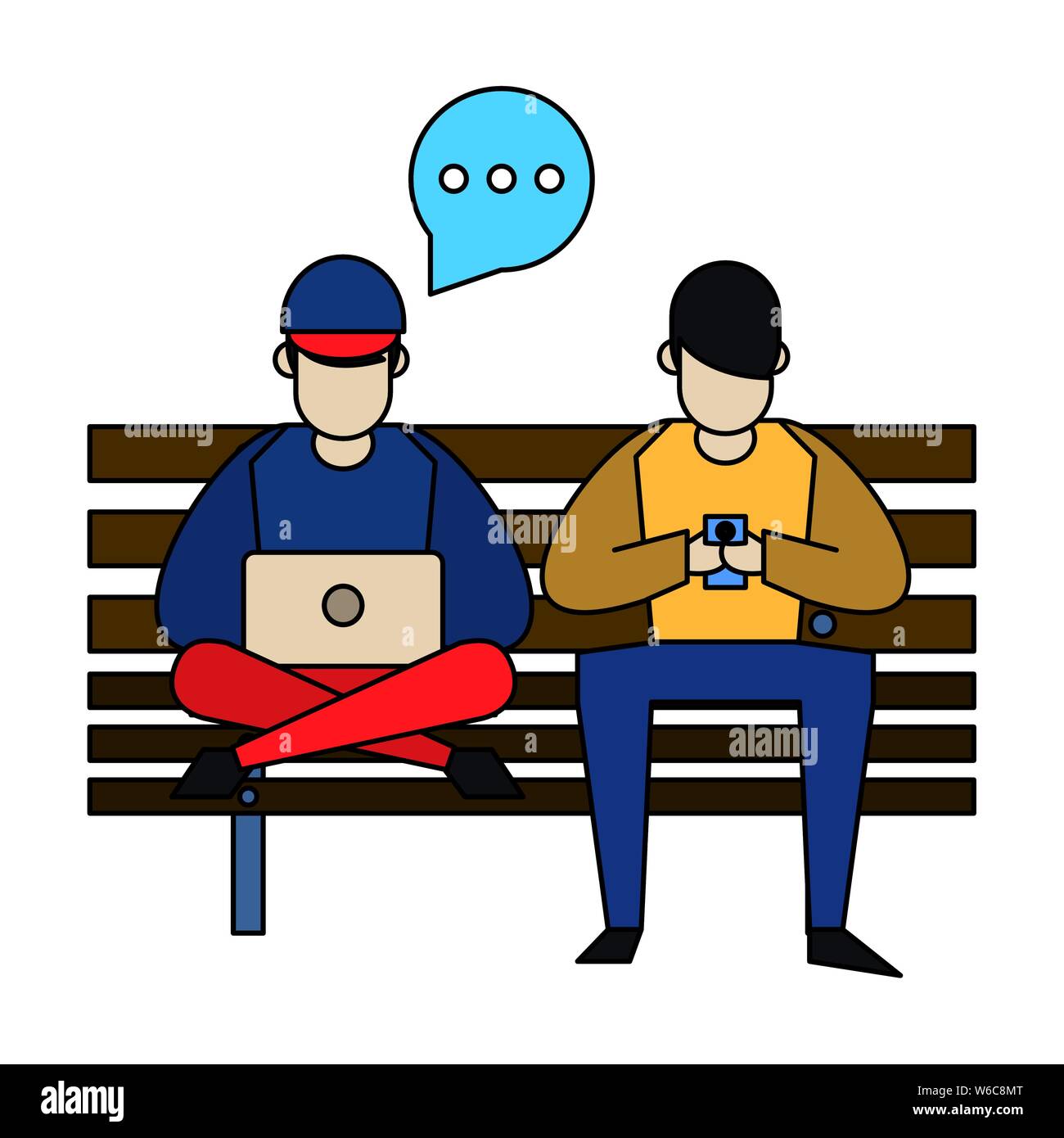 social media network chatting cartoon Stock Vector Image & Art - Alamy