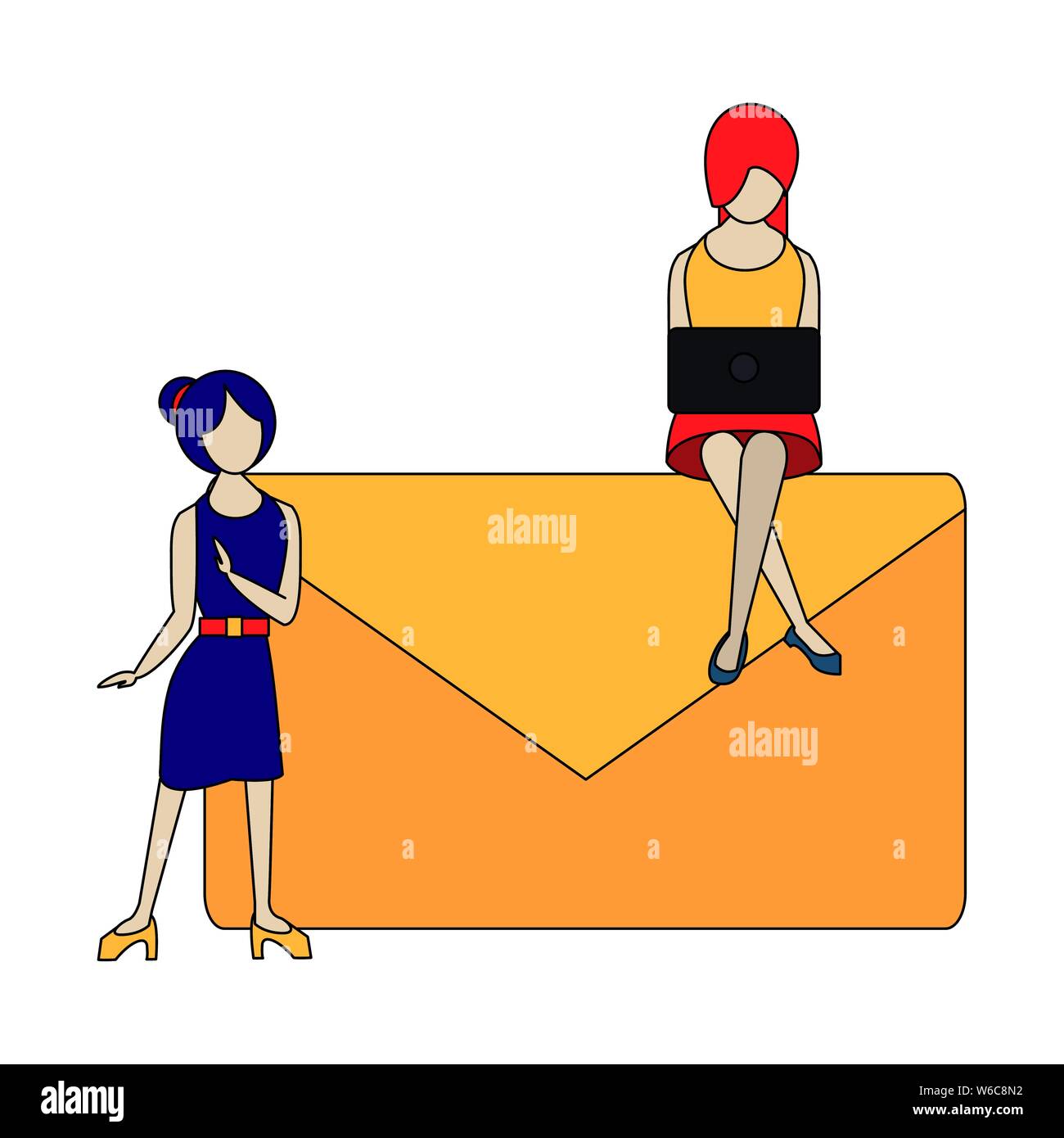 social media network chatting cartoon Stock Vector Image & Art - Alamy