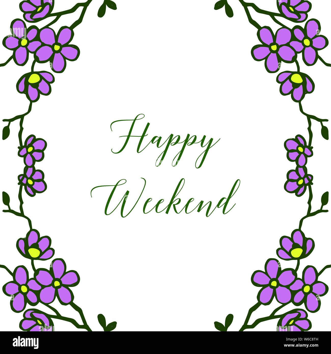 Letter happy weekend isolated on white background for your design ...
