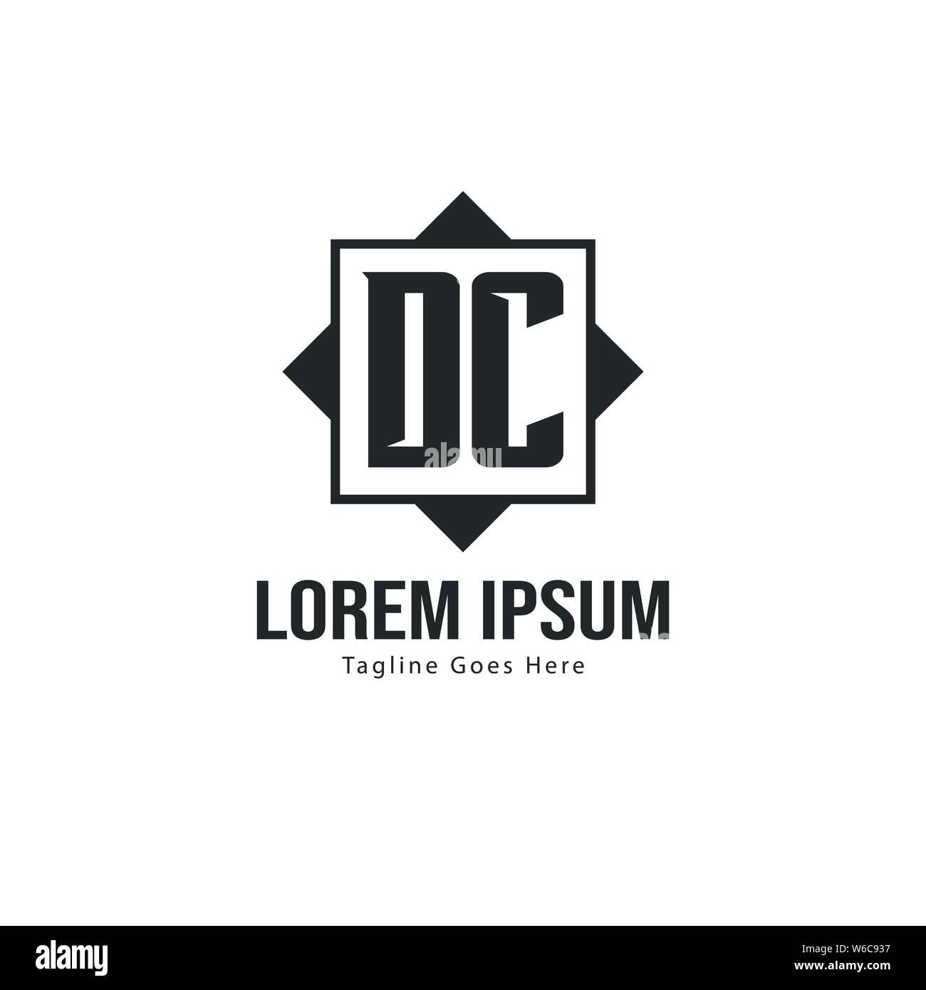 DC Letter Logo Design. Creative Modern DC Letters Icon Illustration ...