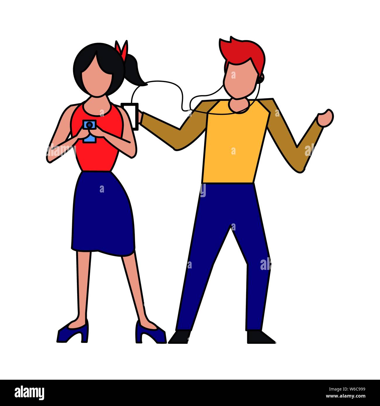 social media network chatting cartoon Stock Vector Image & Art - Alamy