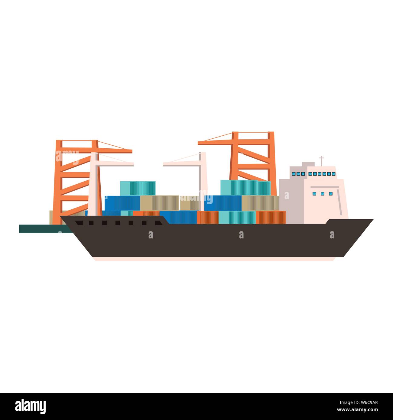 shipping logistic delivery cargo cartoon Stock Vector Image & Art - Alamy