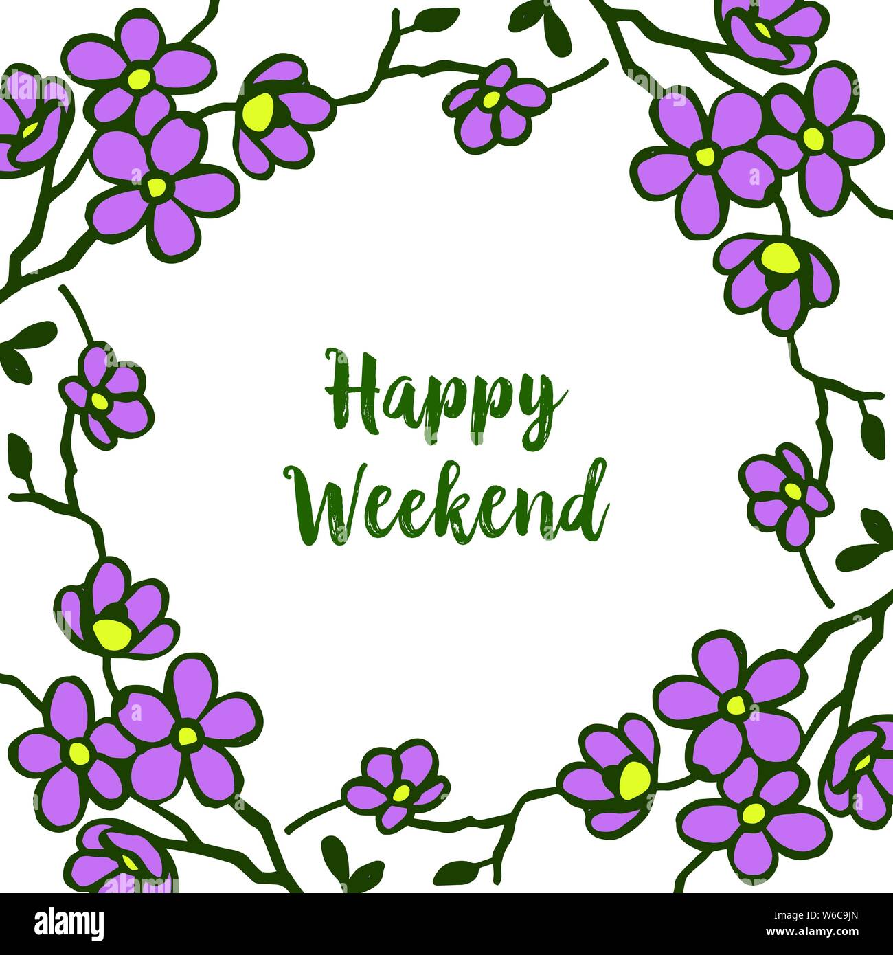 Letter happy weekend isolated on white background for your design ...