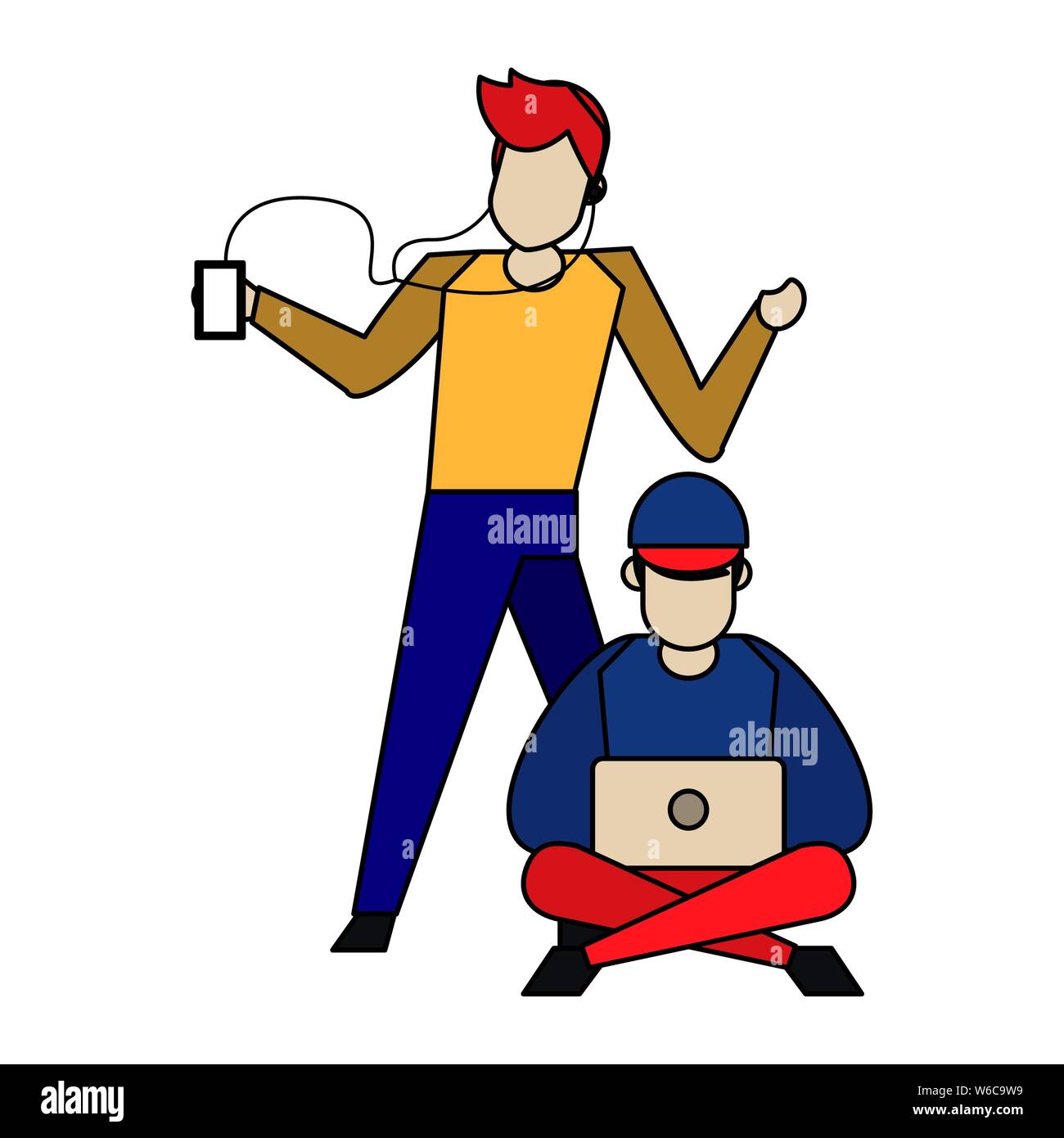 social media network chatting cartoon Stock Vector Image & Art - Alamy