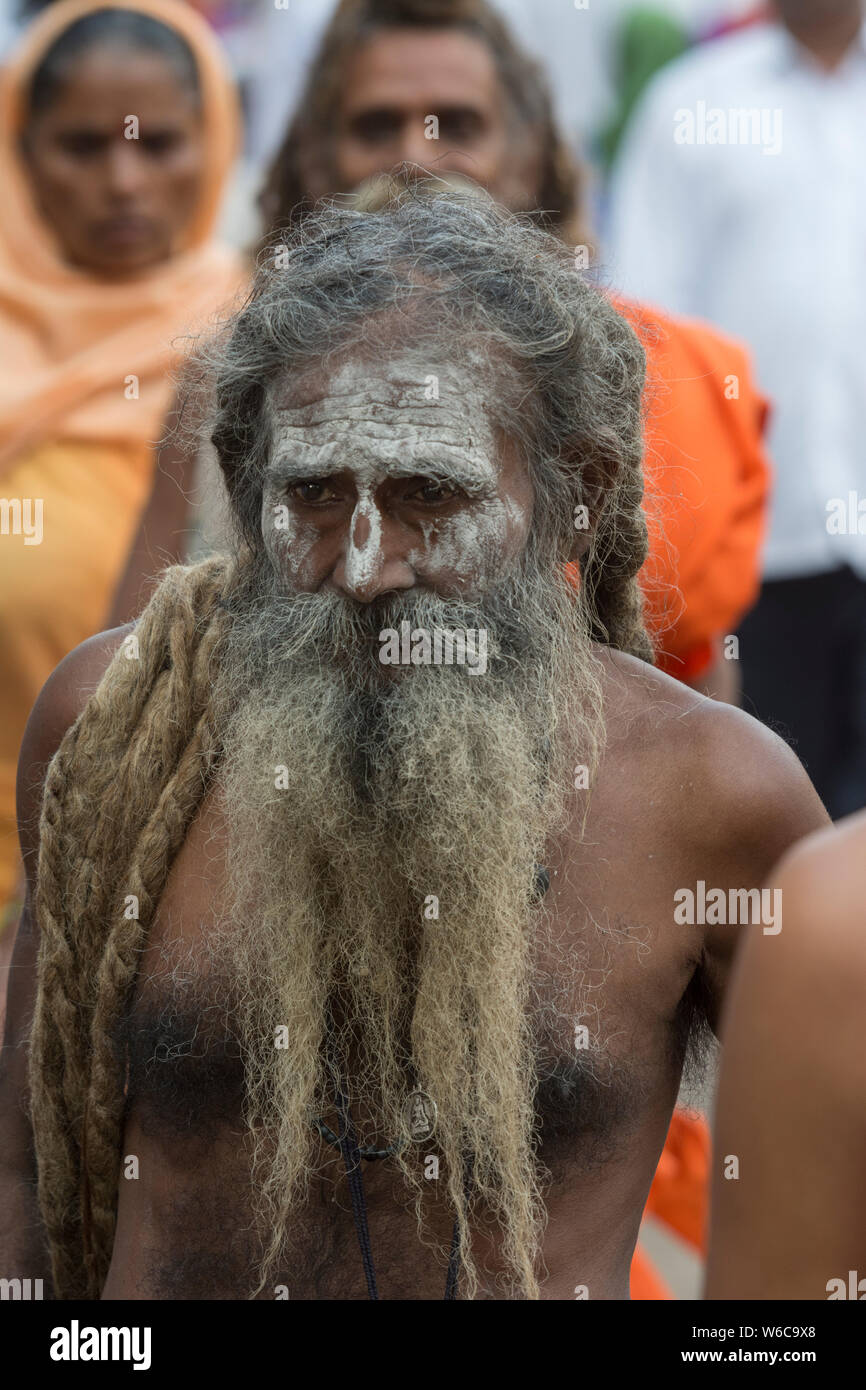 Portrait of a Naga Sadhu in Procession during Kumbh Mela,Nasik ...