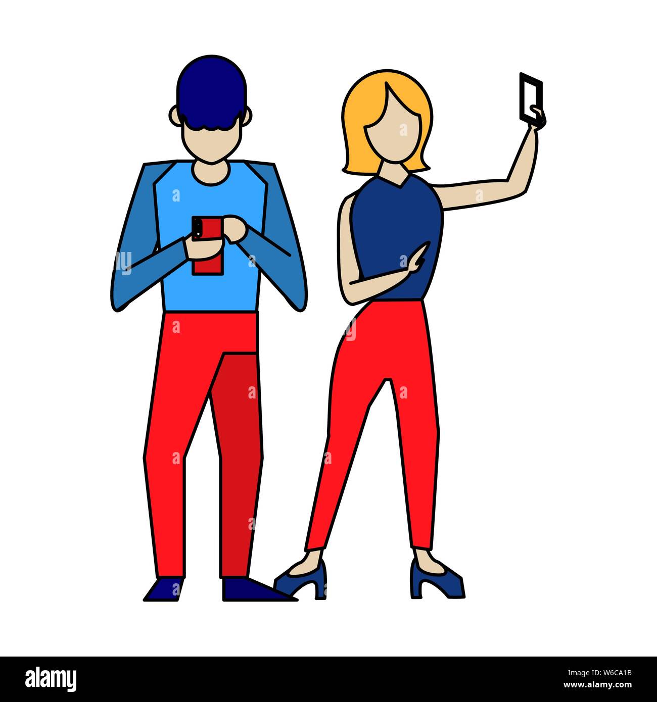 social media network chatting cartoon Stock Vector Image & Art - Alamy