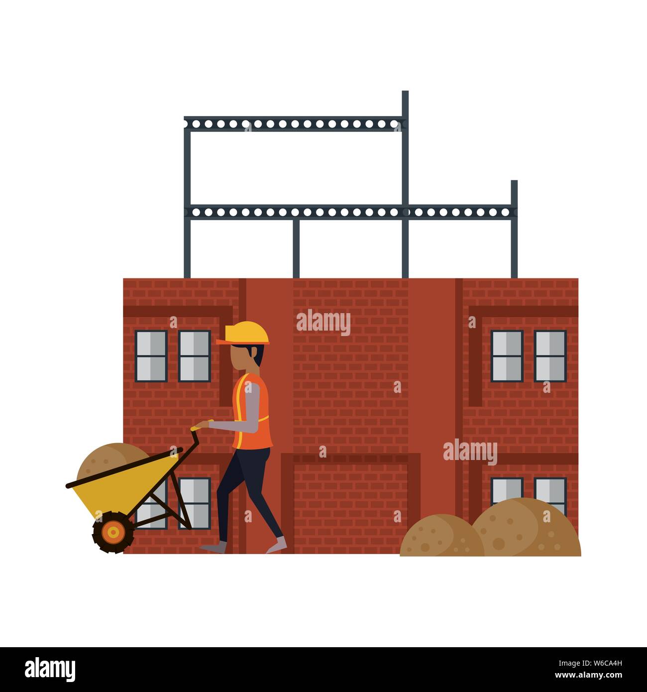 construction architectural engineering work cartoon Stock Vector Image ...