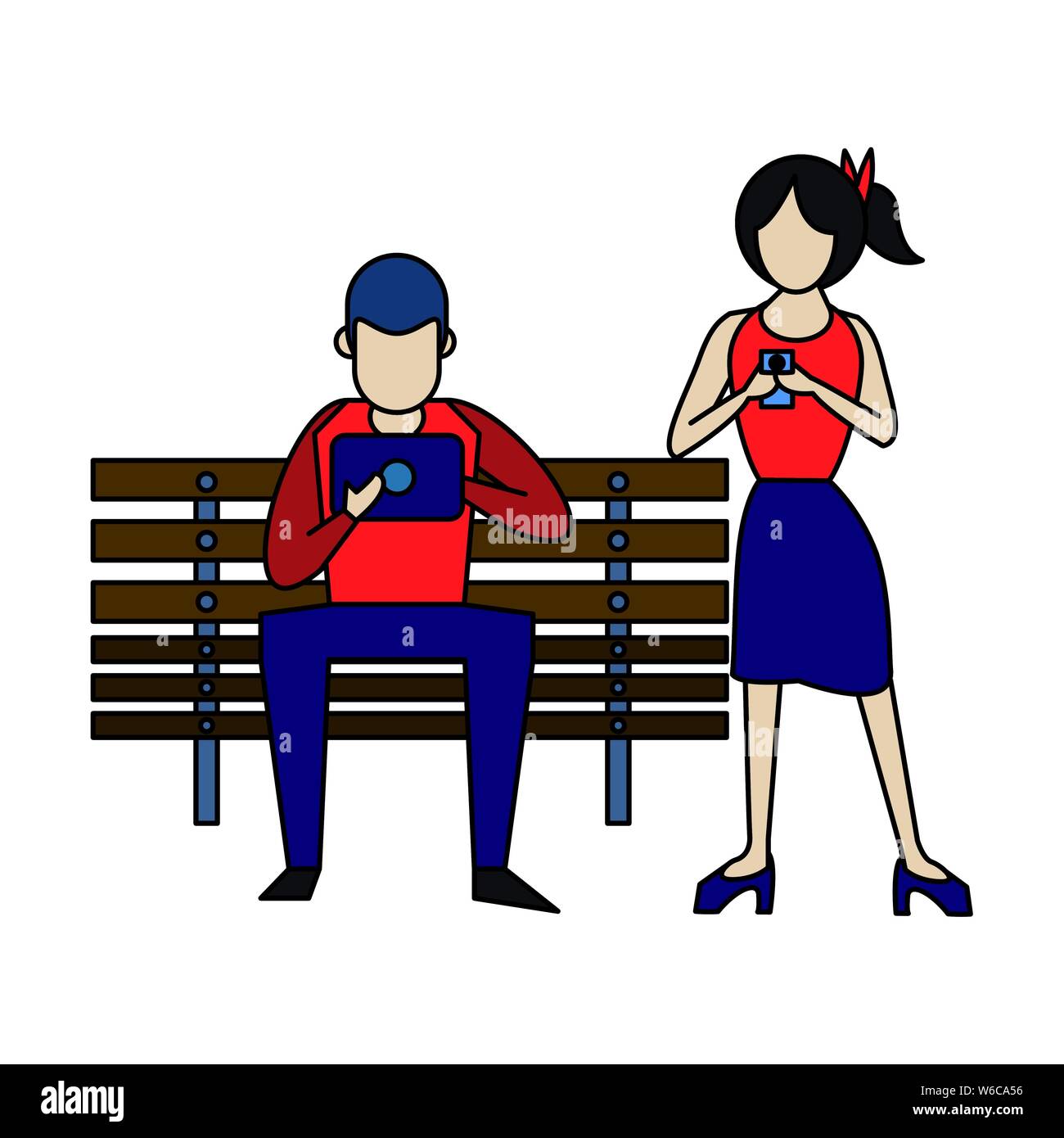 social media network chatting cartoon Stock Vector Image & Art - Alamy