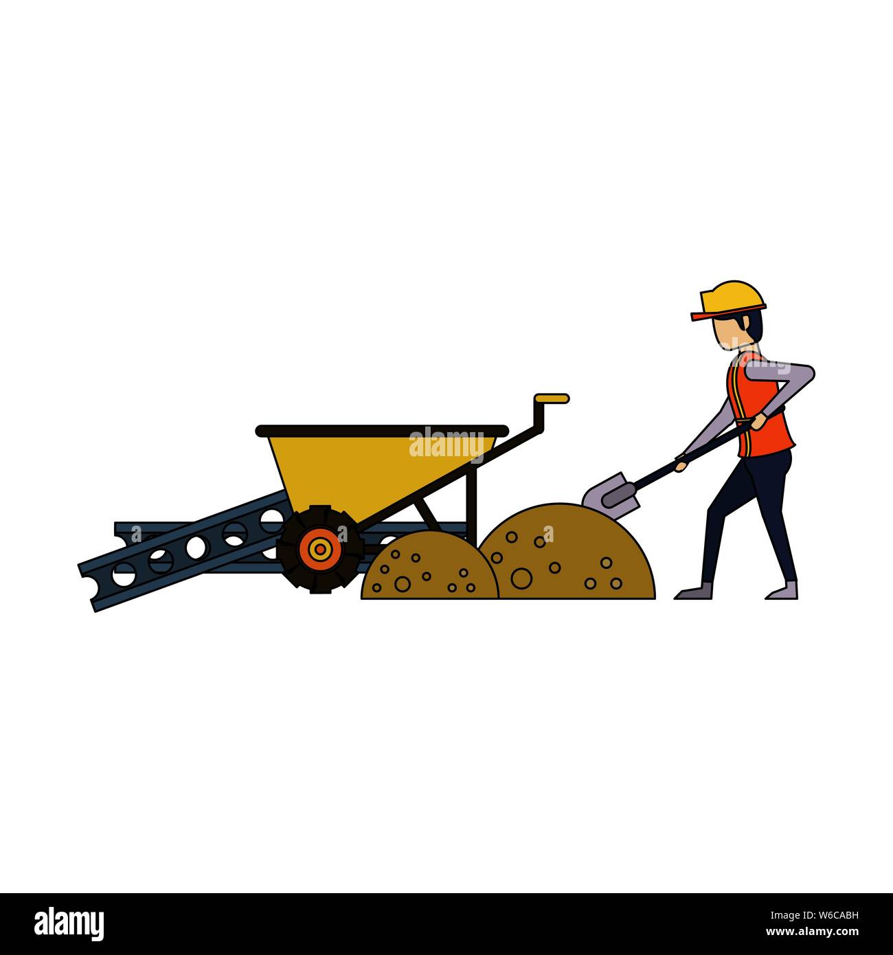 construction architectural engineering work cartoon Stock Vector Image ...