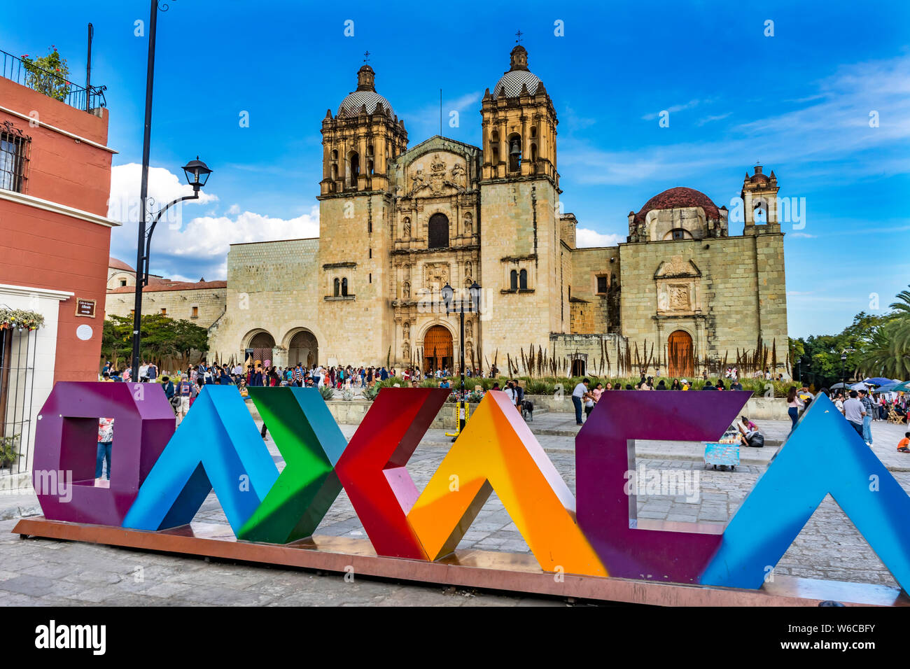 Oaxaca Sign Santo Domingo de Guzman Facade Church Monastery Oaxaca ...