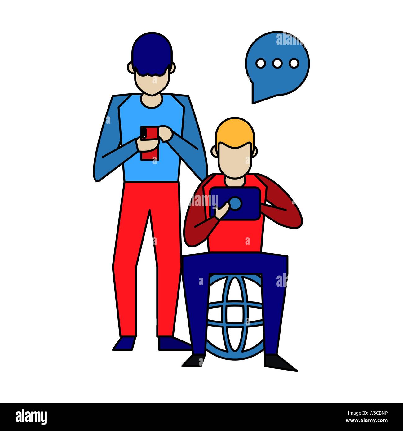 social media network chatting cartoon Stock Vector Image & Art - Alamy