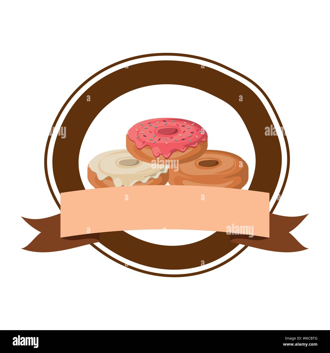 set of bakery donuts fresh and delicious Stock Vector Image & Art - Alamy