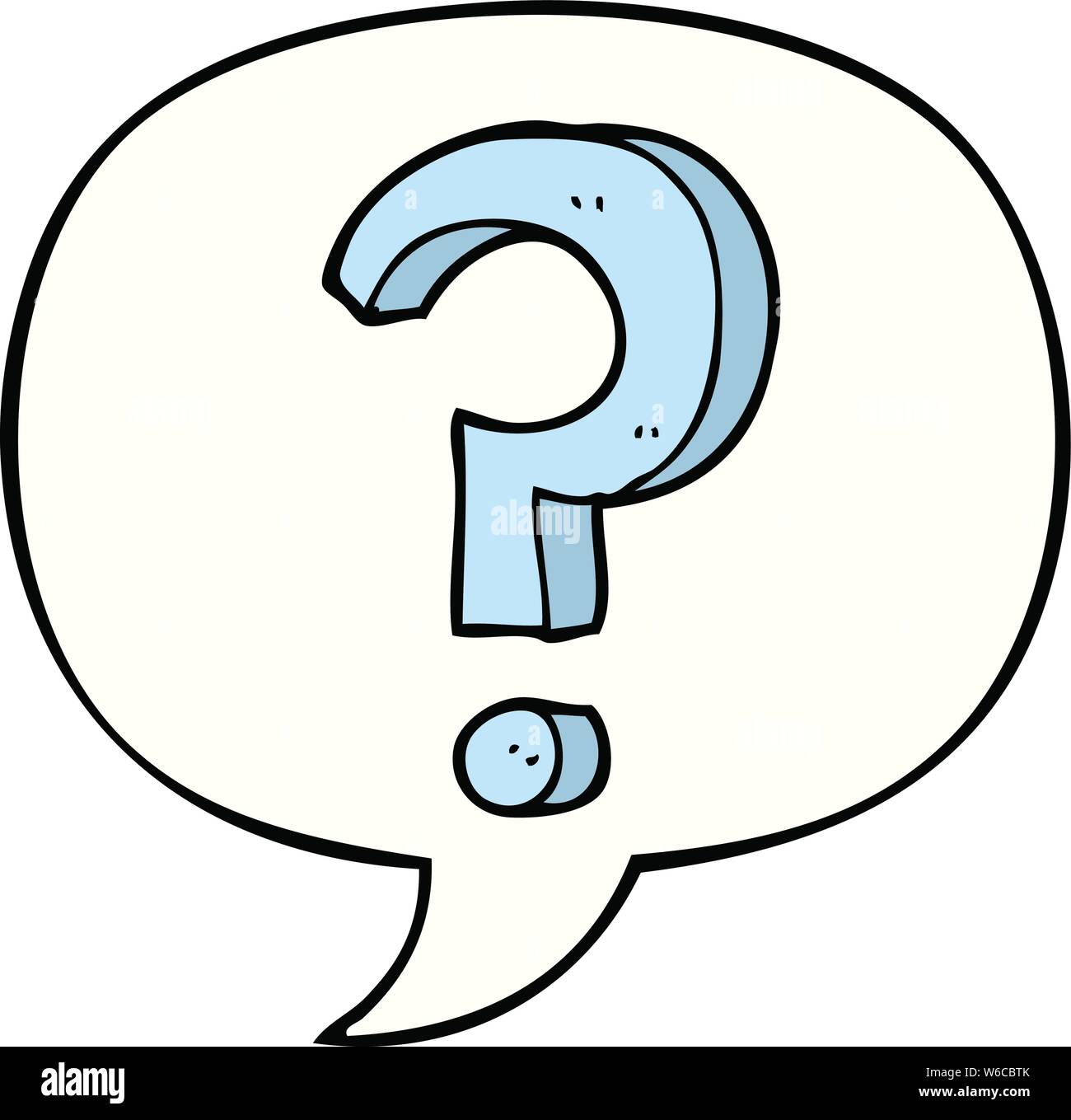cartoon question mark with speech bubble Stock Vector Image & Art - Alamy
