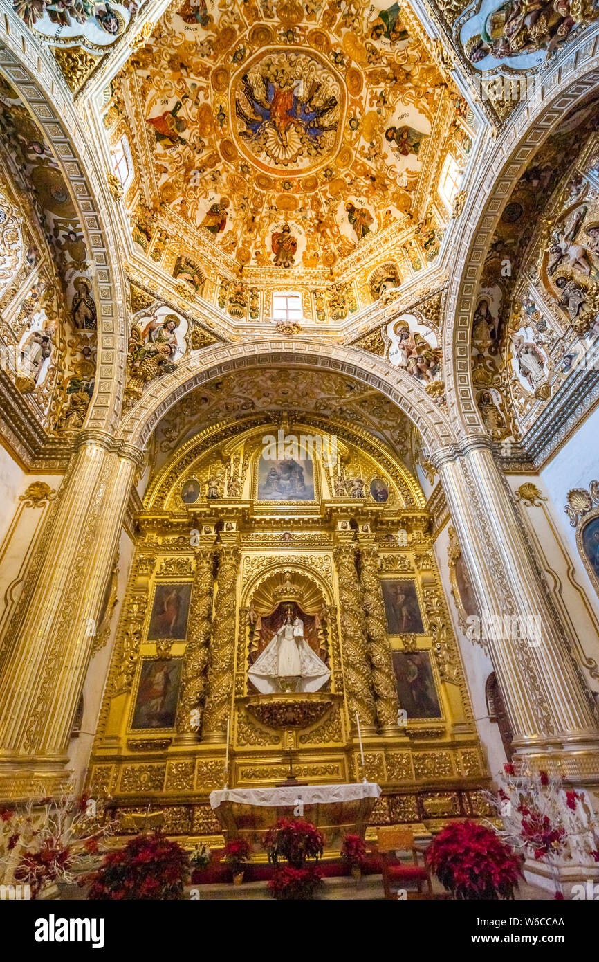 Ornate Ceiling Dome Altar Chapel Santo Domingo de Guzman Back Church ...