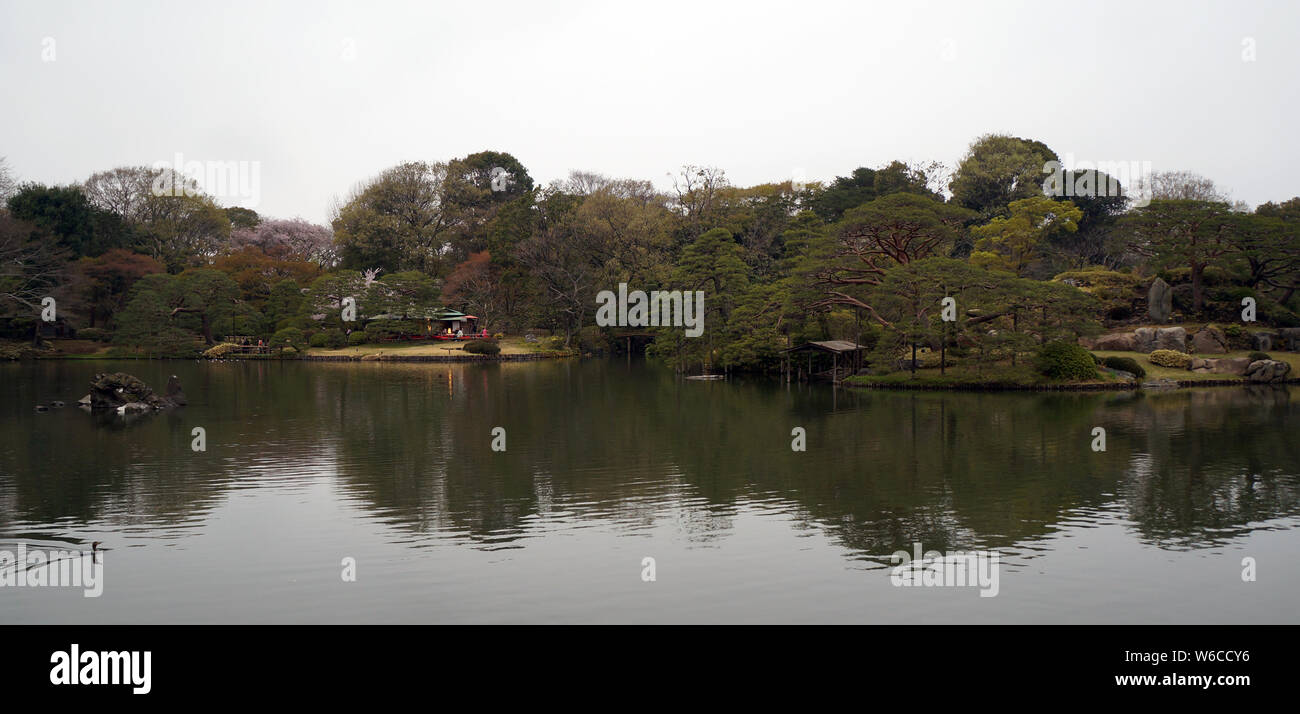 Rikugi-en traditional Japanese garden, Tokyo Stock Photo - Alamy