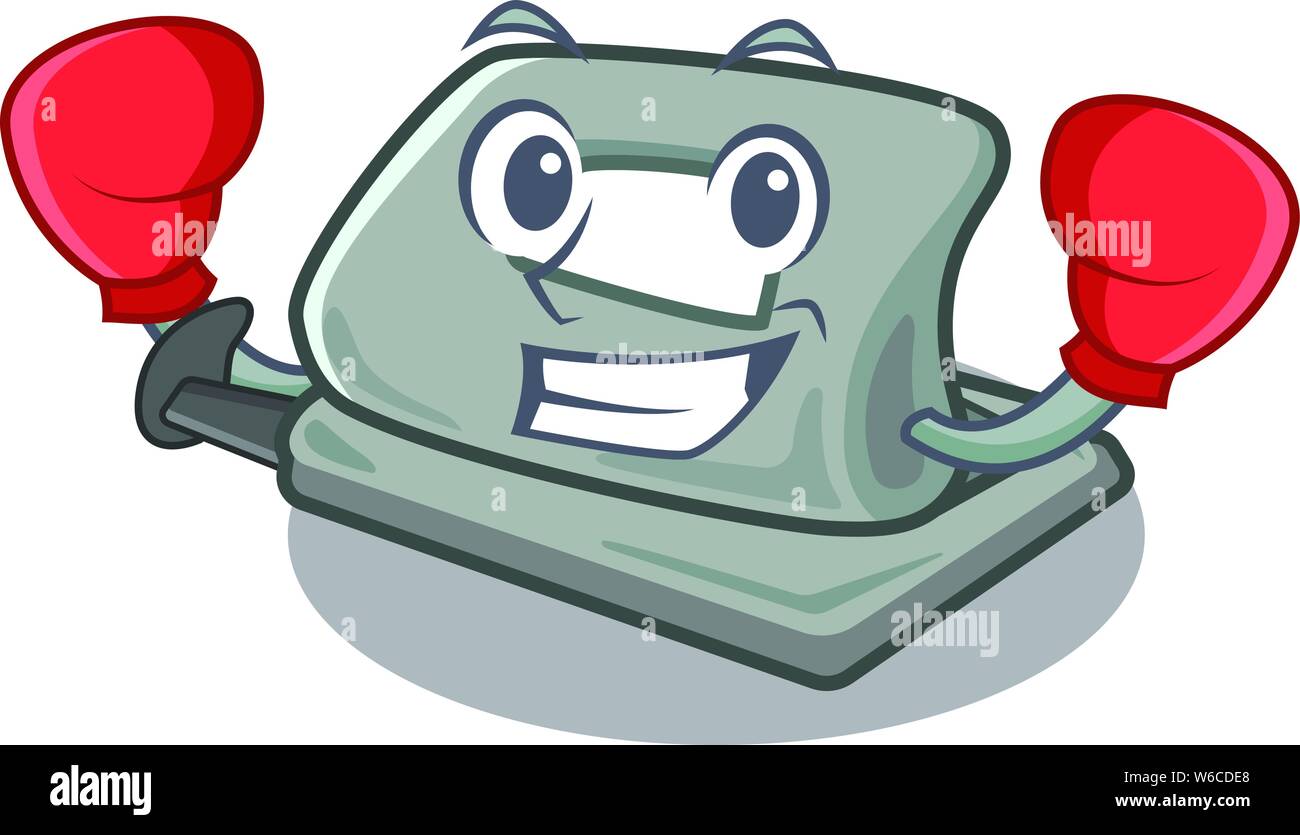 Boxing hole puncher on the mascot table vector illustration Stock ...