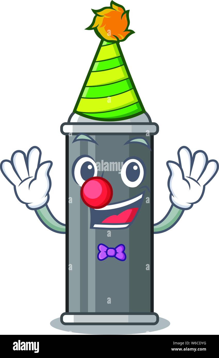 Clown hair spray in a cartoon bag vector illustration Stock Vector ...