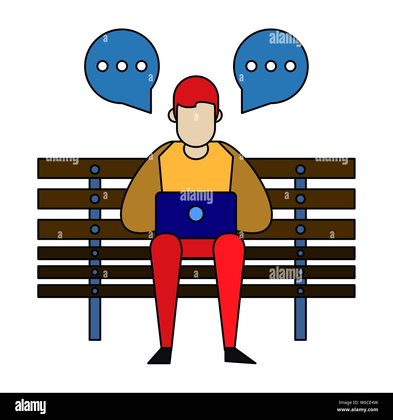 social media network chatting cartoon Stock Vector Image & Art - Alamy