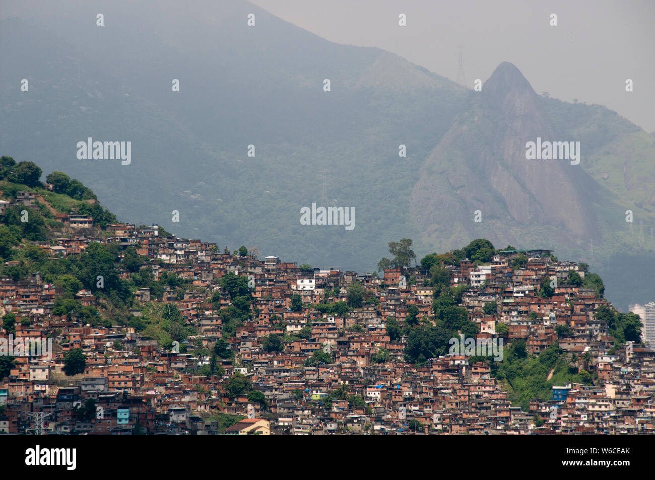BRAZIL. 'FAVELAS' SHANTY TOWNS IN THE HILLS OF RIO DE JANEIRO Stock ...