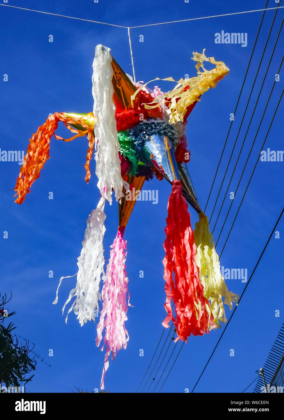 Colorful Mexican Pinata Windy Street Santa Oaxaca Juarez Mexico Stock ...