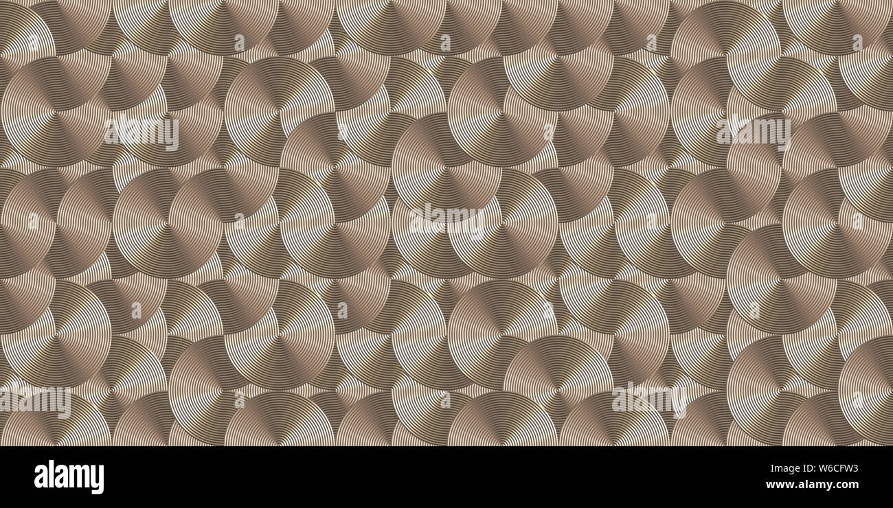 Chrome art deco seamless texture. Vintage rings background. Metal ...