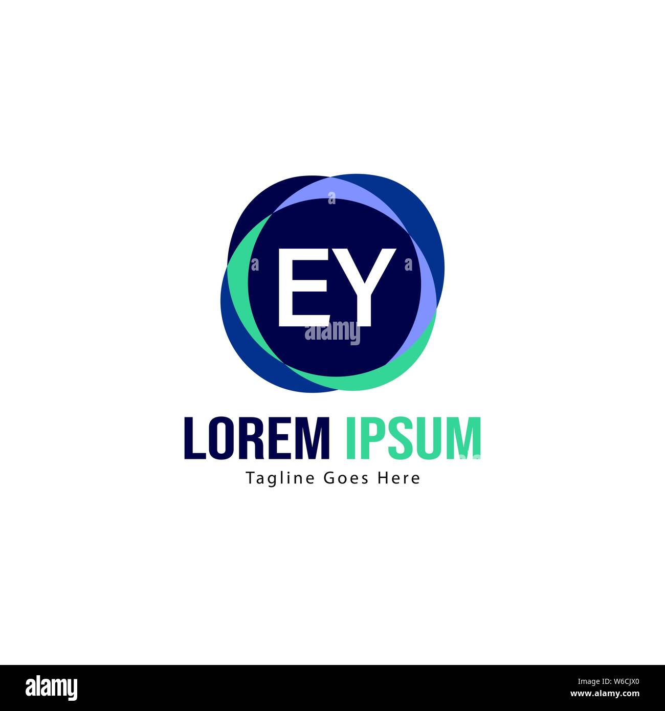 Initial EY logo template with modern frame. Minimalist EY letter logo ...