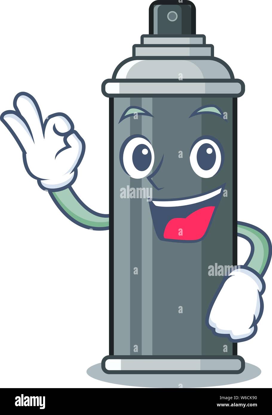Okay hair spray in the cartoon shape vector illustration Stock Vector ...