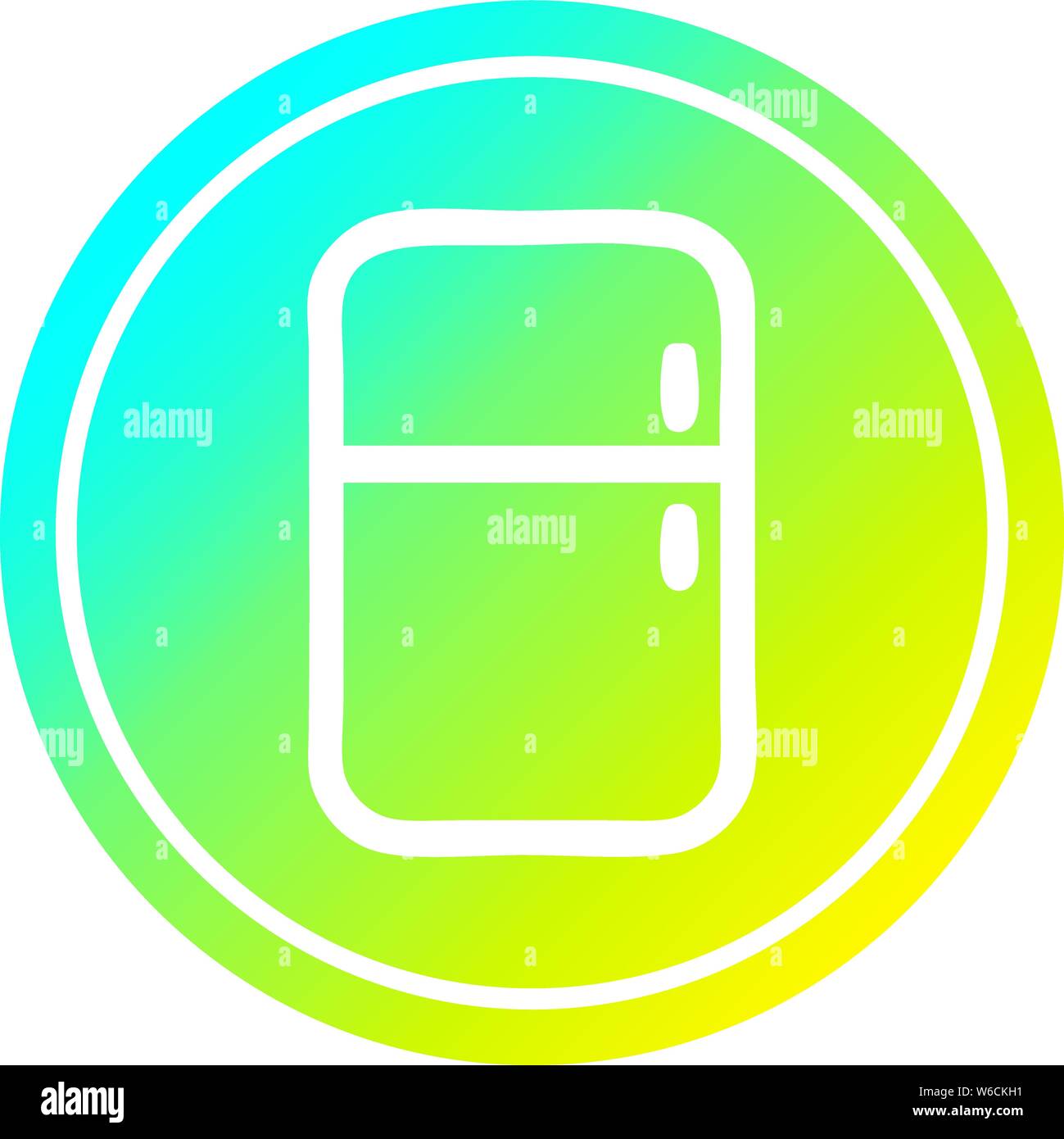 kitchen refrigerator circular icon with cool gradient finish Stock Vector Image & Art - Alamy