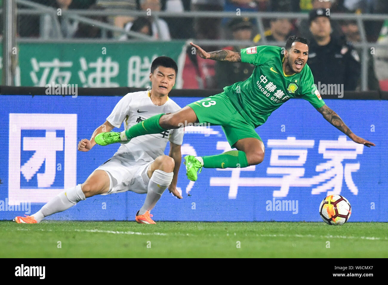 Spanish football player Jonathan Viera of Beijing Sinobo Guoan competes ...