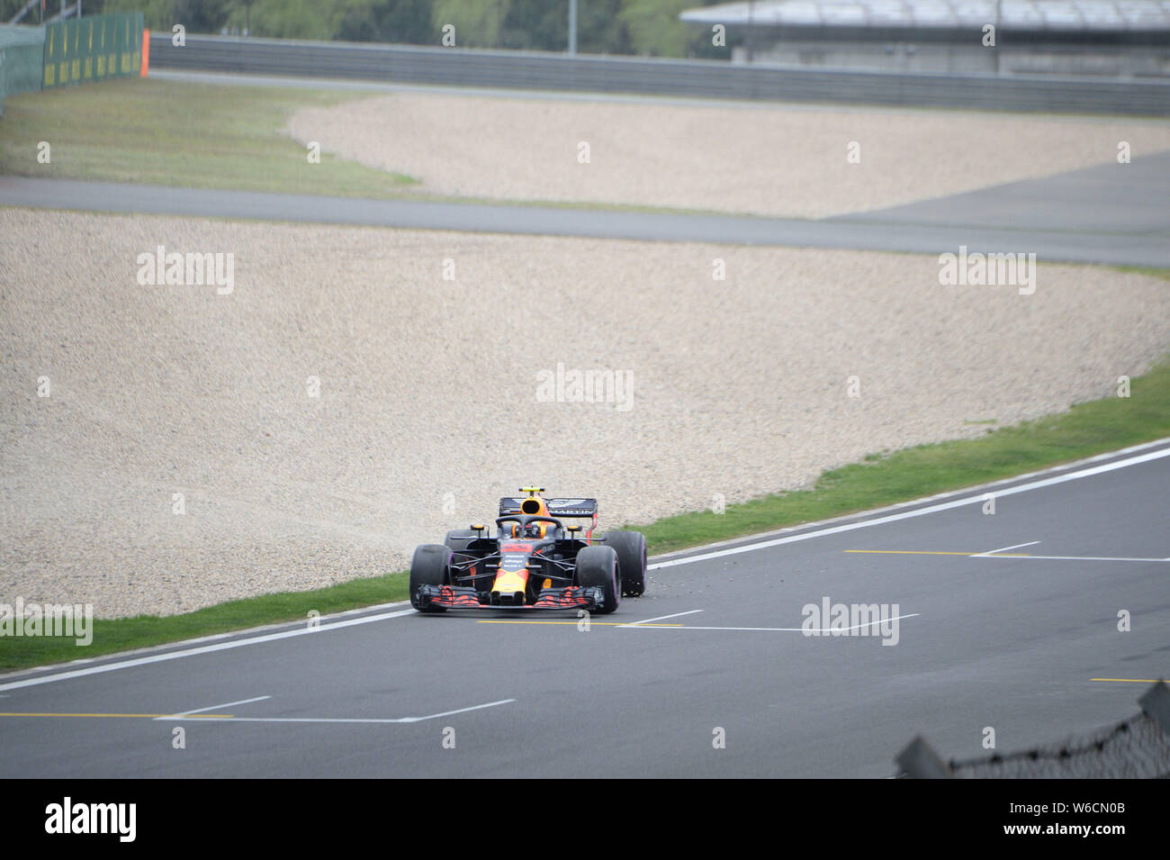 Dutch F1 driver Max Verstappen of Red Bull Racing steers his car during ...