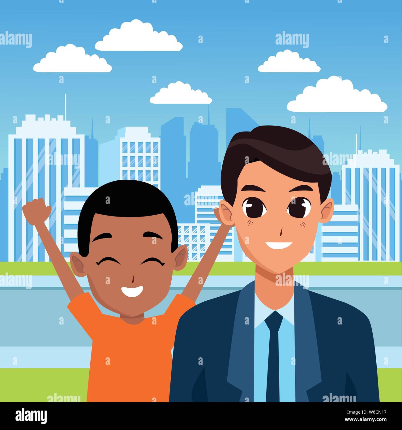 Family parent and children cartoons Stock Vector Image & Art - Alamy