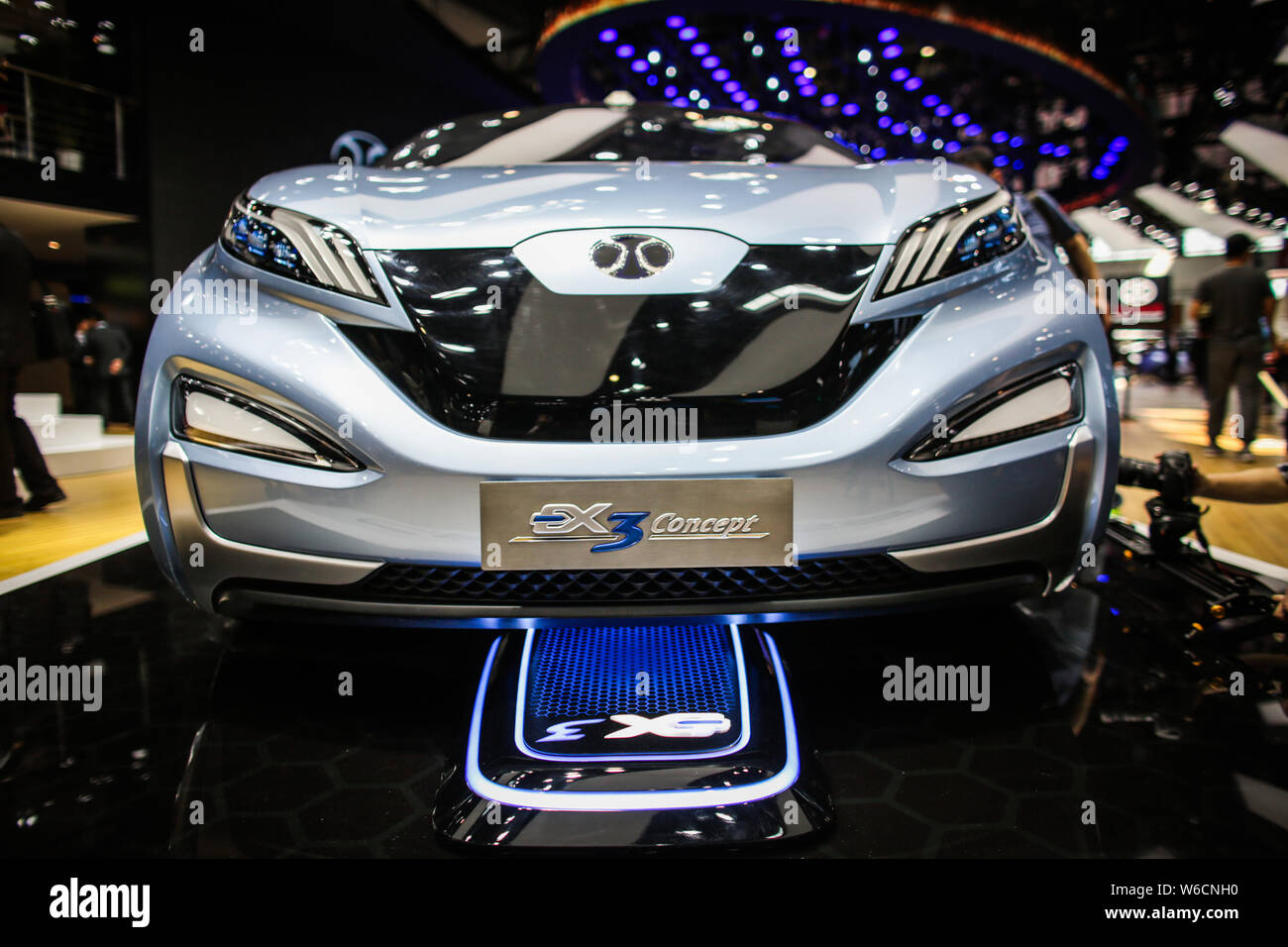 An EX3 concept car of Beijing Automotive Group (BAIC) is on display ...