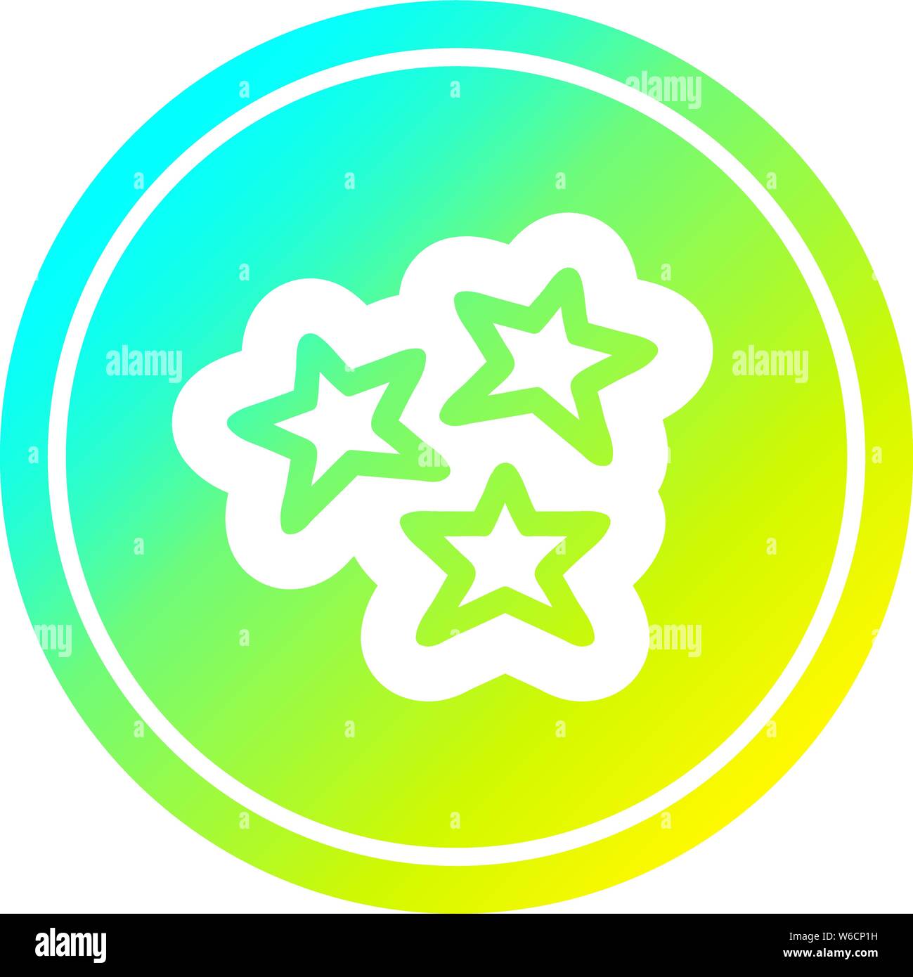 star shapes circular icon with cool gradient finish Stock Vector Image ...