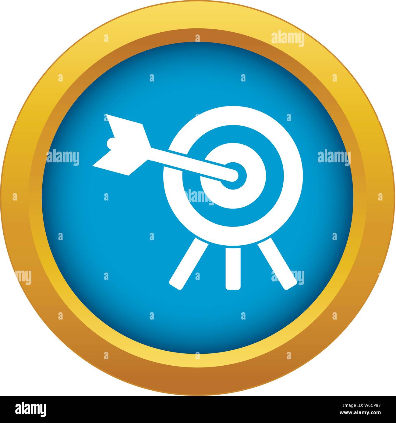 Arrow hit the target icon blue vector isolated Stock Vector Image & Art ...