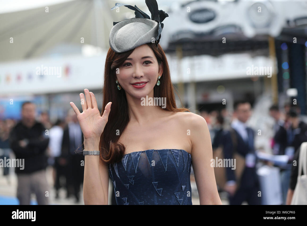 Taiwanese model and actress Lin Chi-ling attends a promotional event by ...